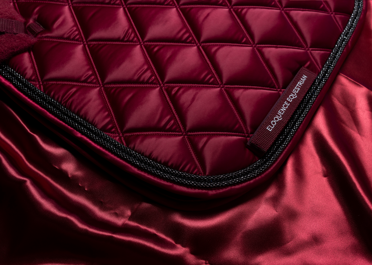 'The Empress' Ruby Red Jewel Merino Top Fleece Saddle Pad – Eloquence ...