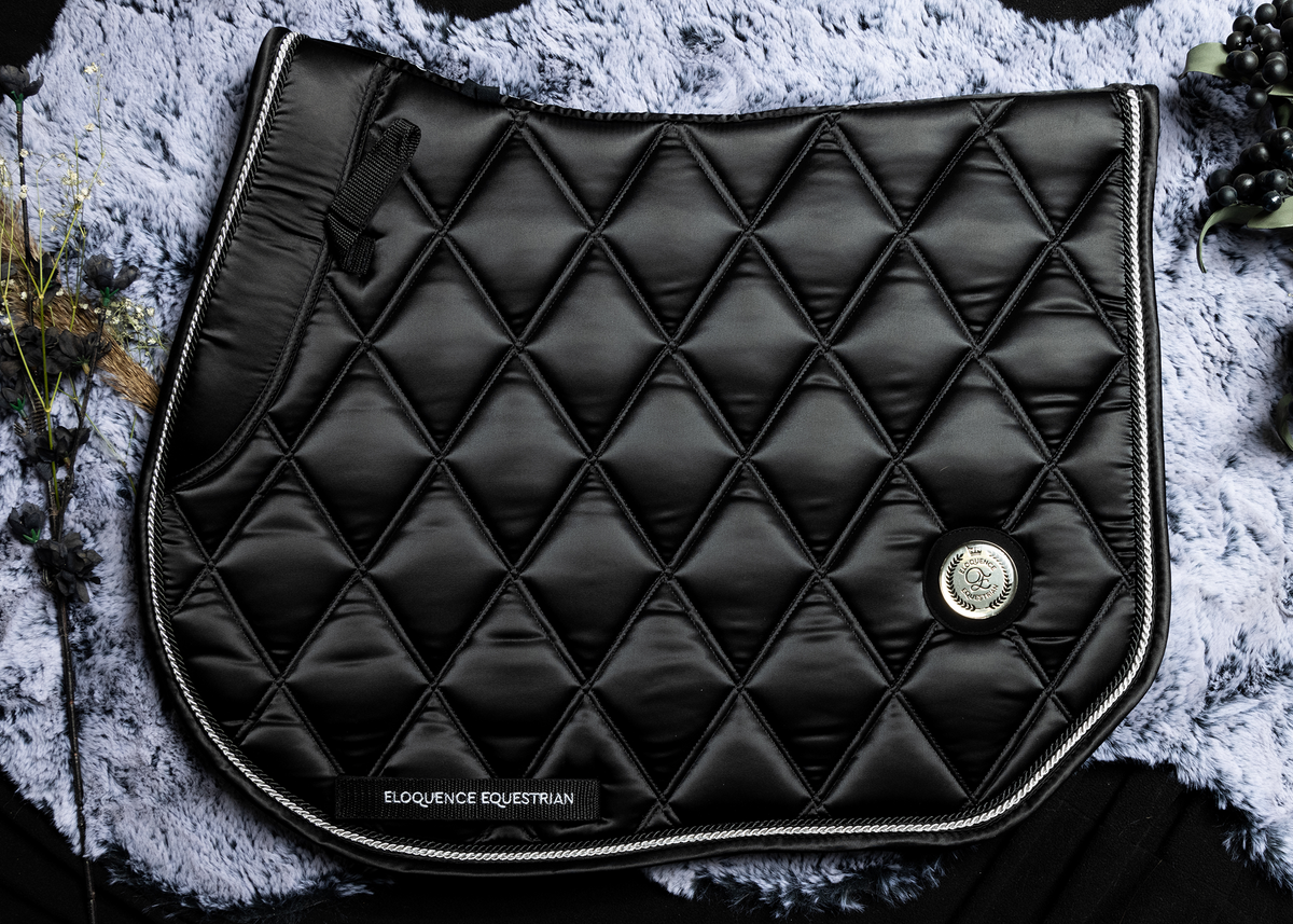 'The King' Black Jump Saddle Pad – Eloquence Equestrian