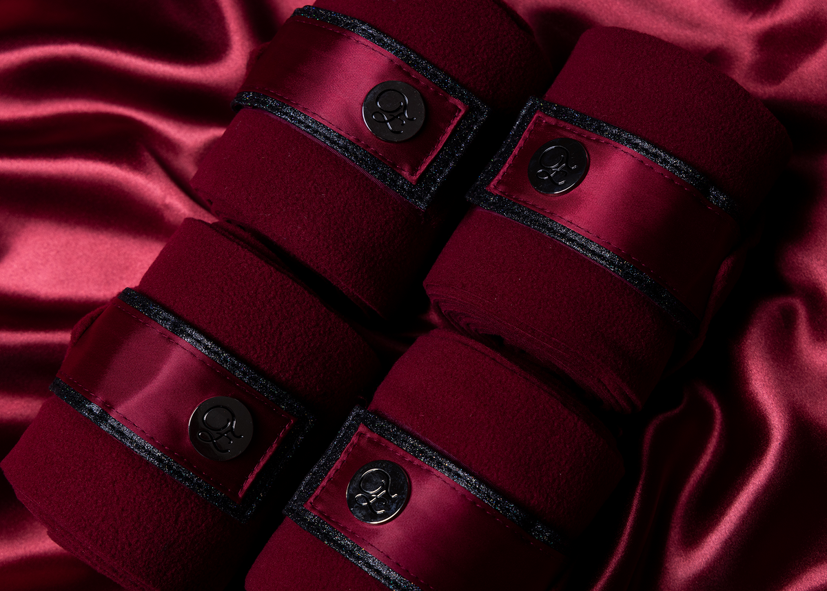 'The Empress' Ruby Red Stardust Polo Wraps – Eloquence Equestrian